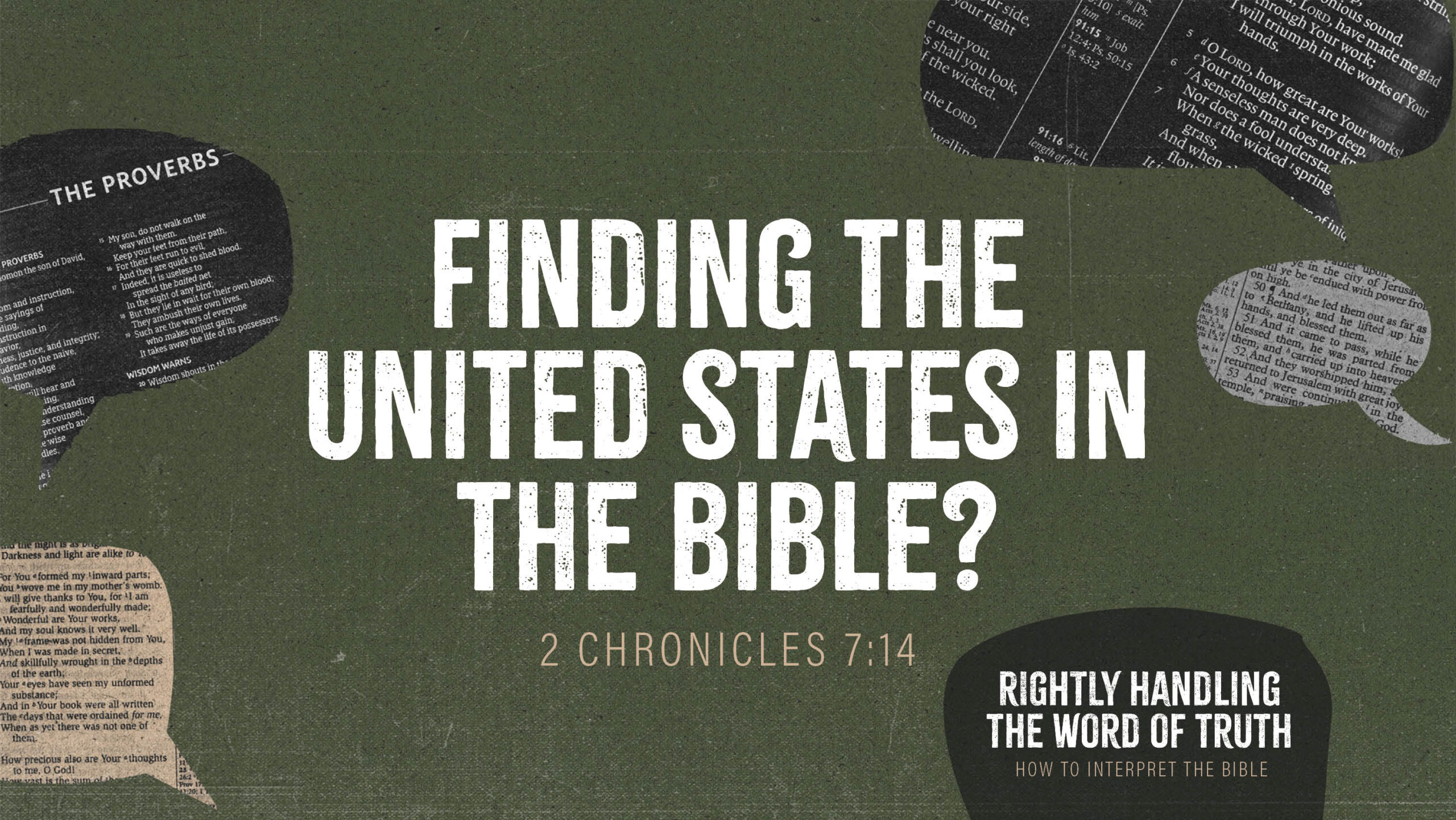 Finding the United States in the Bible? / 2 Chronicles 7:14 - East ...